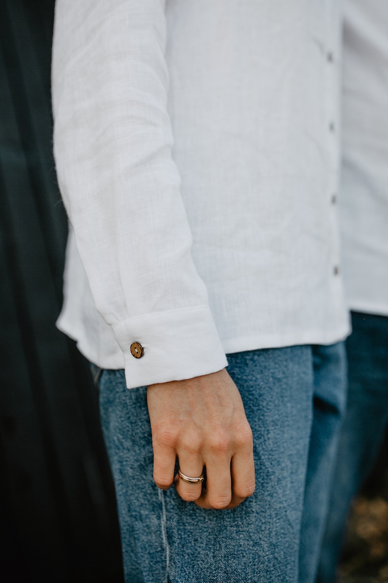 London Shirt Linen Shirt Classic Linen Shirt White Linen - Etsy