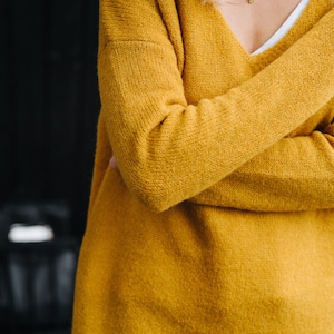 Madeira Pullover - V Neck Pullover - Alpaca Wool Sweater - Hand Knitted ...