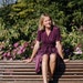 Lisbon Dress, Wrap Cupro Dress, Plum Cupro Dress, Short Cupro Dress ...