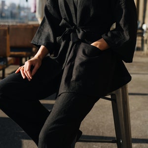 Houston Pants, Linen Pants, Wide Linen Trousers, Loose Fit Linen Pants ...