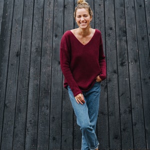 Madeira Pullover - Alpaca Wool Sweater - Hand Knitted Pullover - Women ...