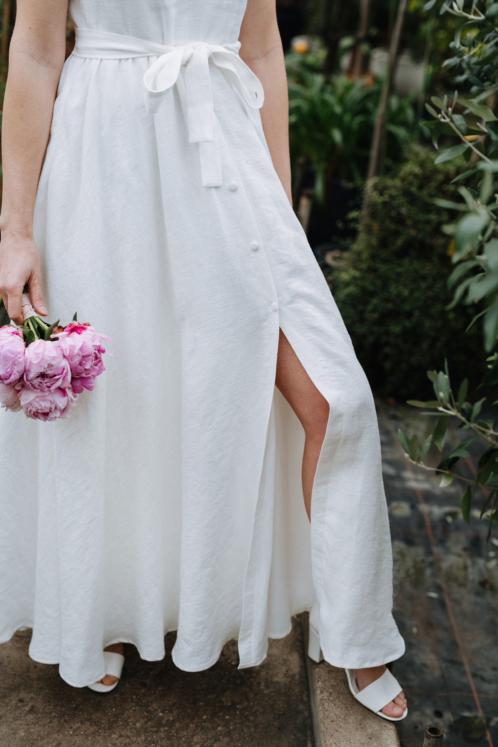 Helena Dress Wedding Linen Dress Bride Linen Dress Boho - Etsy