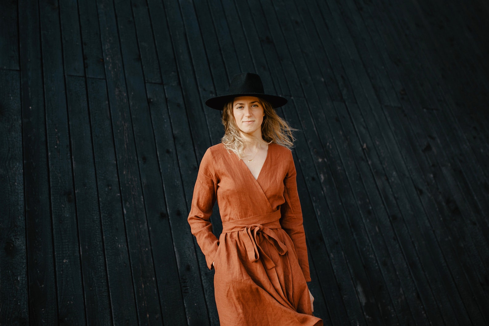 Berlin Dress Bridesmaids Dress Wrap Dress Linen Dress | Etsy