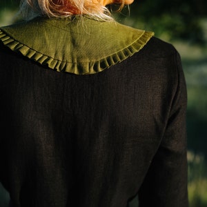 Linen Collar, Removable Linen Collar, Linen Collar for Dresses and Tops ...