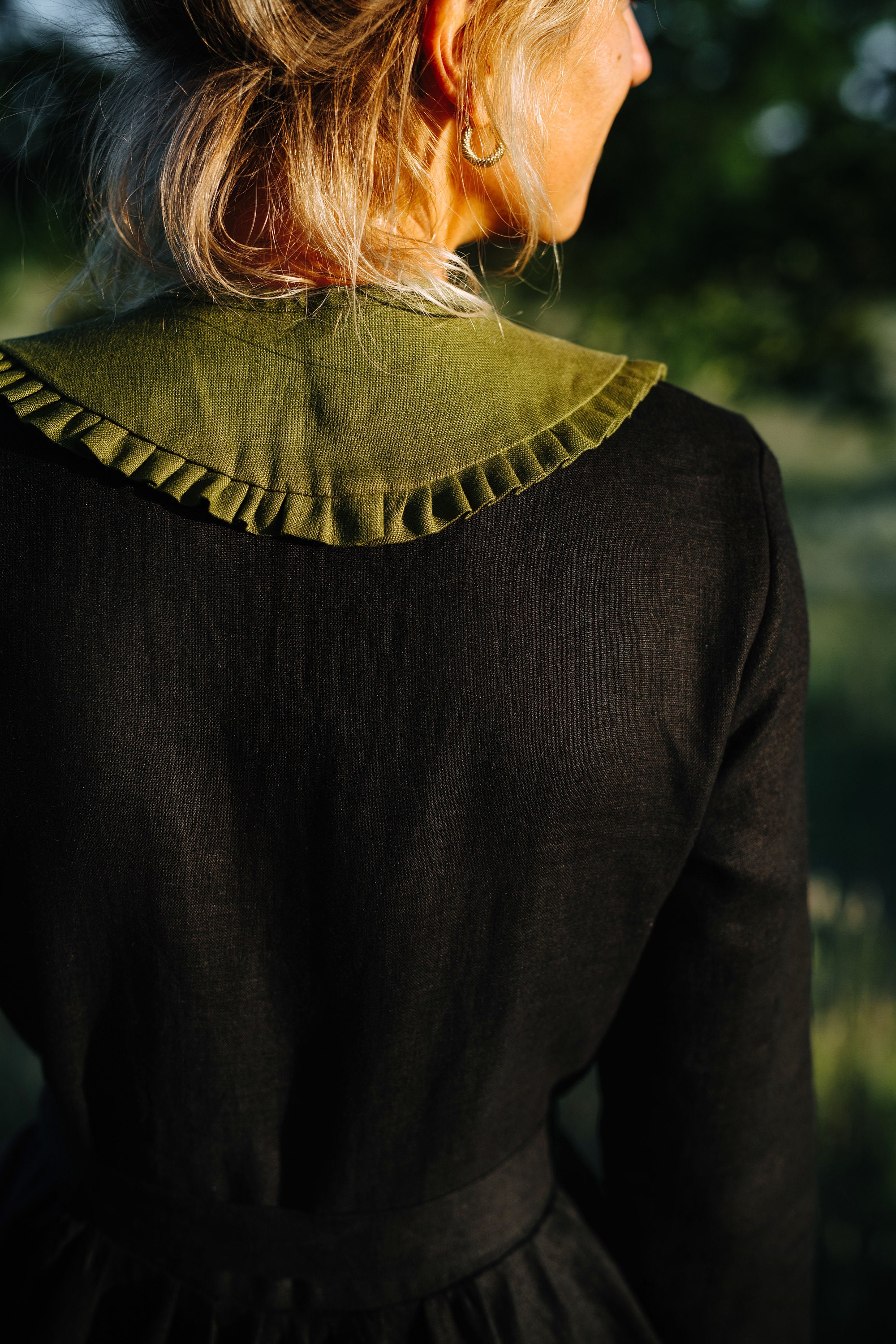Linen Collar, Removable Linen Collar, Linen Collar for Dresses and Tops ...