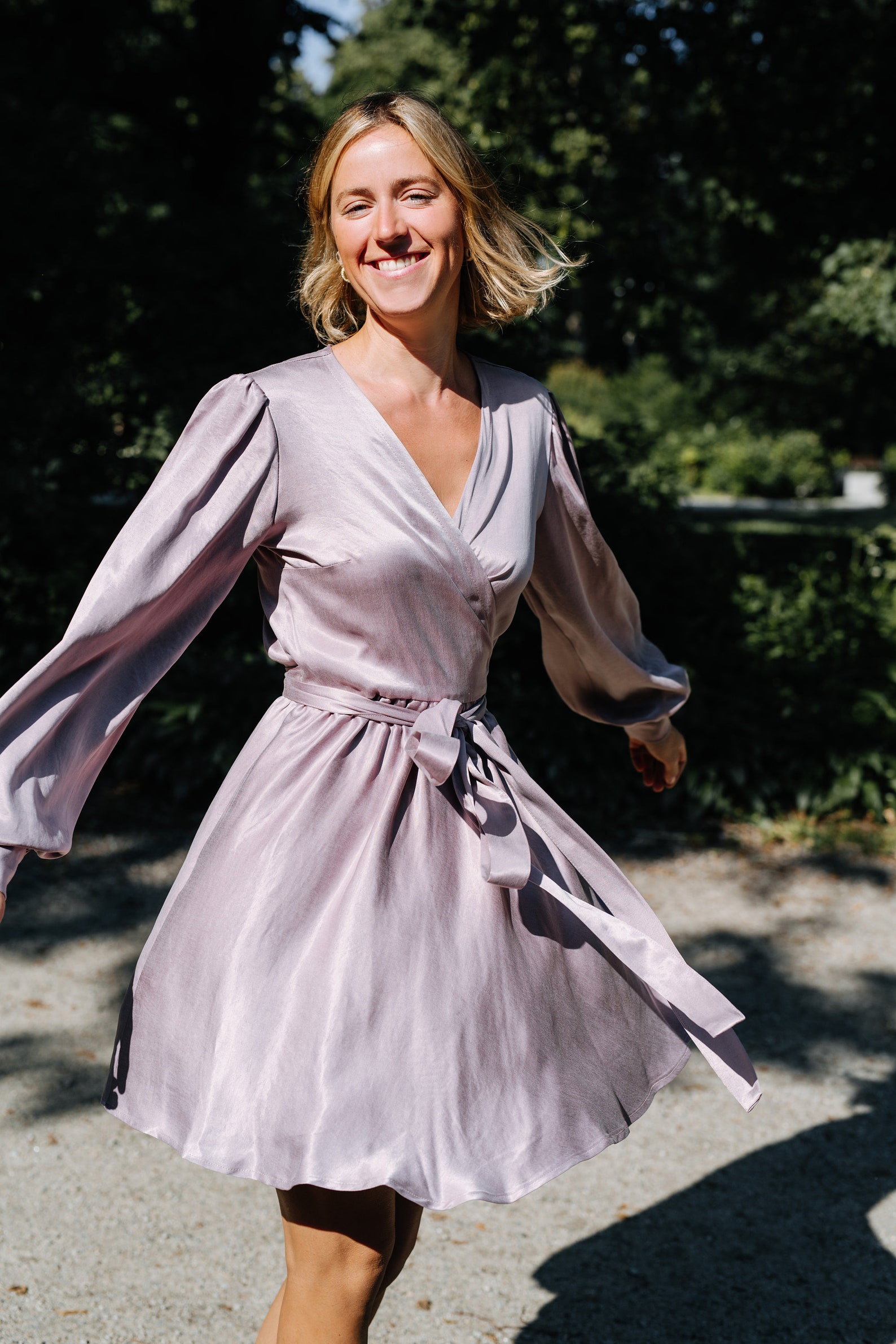 Ula Dress, Wrap Cupro Dress, Bridesmaids Cupro Dress, Short Women Dress ...