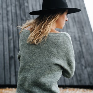Madeira Pullover - Alpaca Wool Sweater - Hand Knitted Pullover - Silk ...