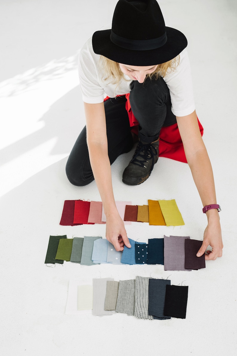 Linen samples Linen swatches Linen fabric Colour catalog | Etsy