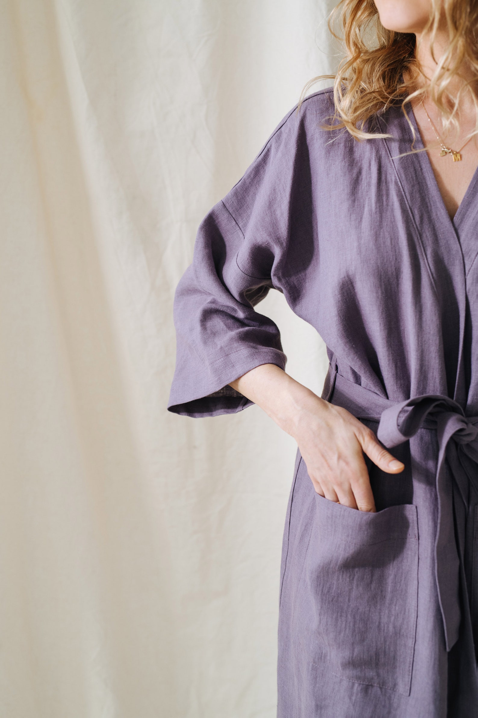 Brooklyn Kimono Linen Kimono Linen Robe Long Linen Kimono - Etsy