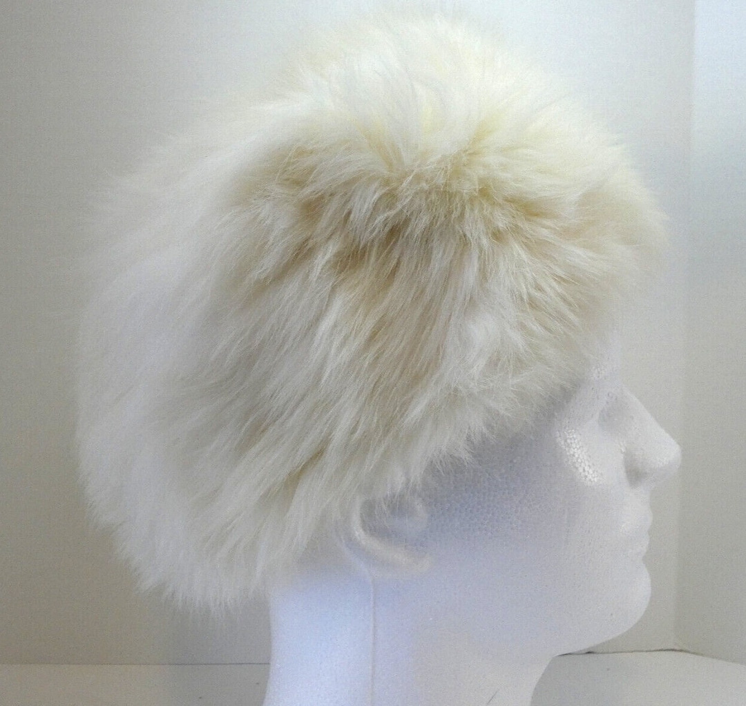 Canada Real White Fur Hat Russian Beanie Cossack Winter Romantic Thick ...