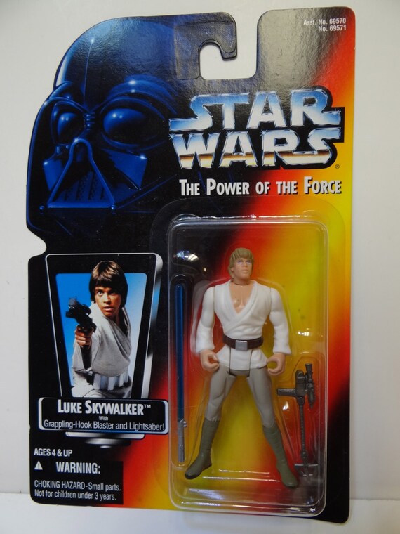 Vintage 1995 Star Wars Luke Skywalker Action Figure With a - Etsy