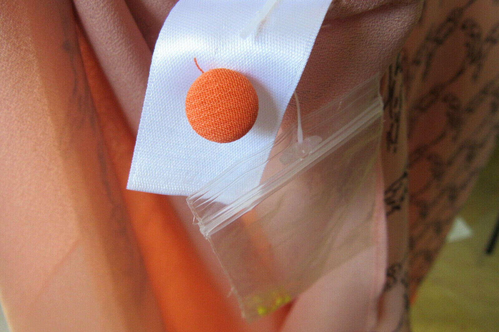 Vintage Monsoon Fusion Chiffon Dress, Orange Parrots, Birds, British ...