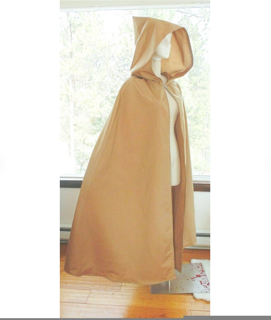 Dark Gold Hooded Cape With Pointed Hood | Etsy