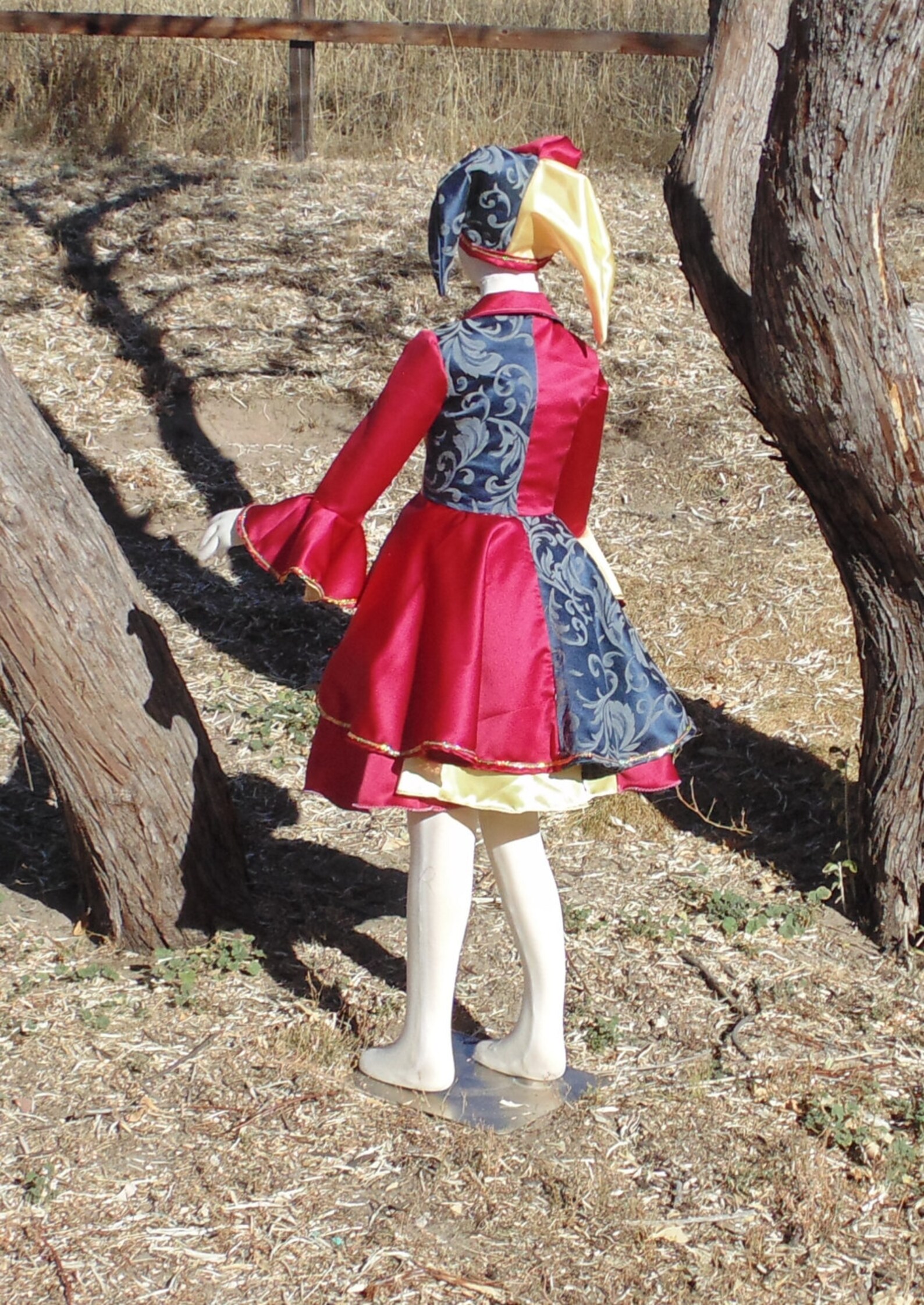 Girls 6-8 4 Piece Court Jester Costume Complete With Tri-point - Etsy