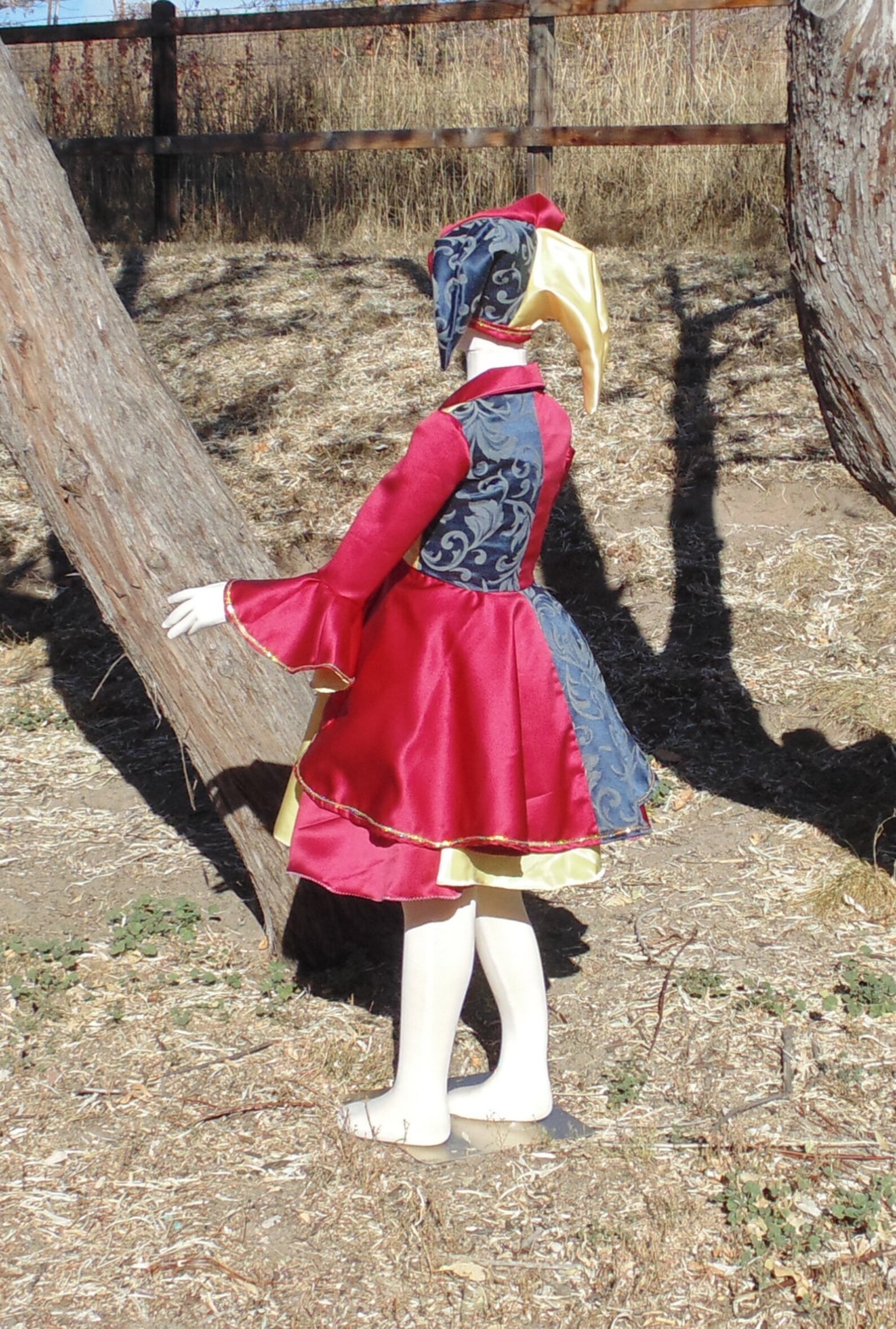 Girls 6-8 4 Piece Court Jester Costume Complete With Tri-point | Etsy