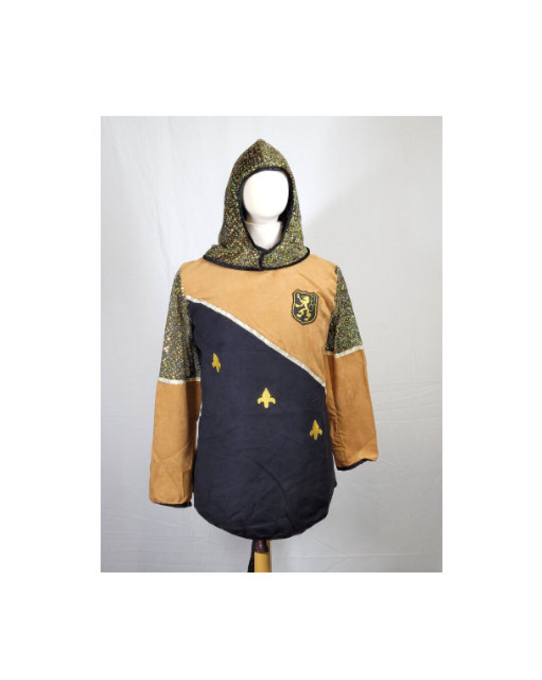 Gold and Black Knight Medial Costume With Tunic and Snood by Dressup ...