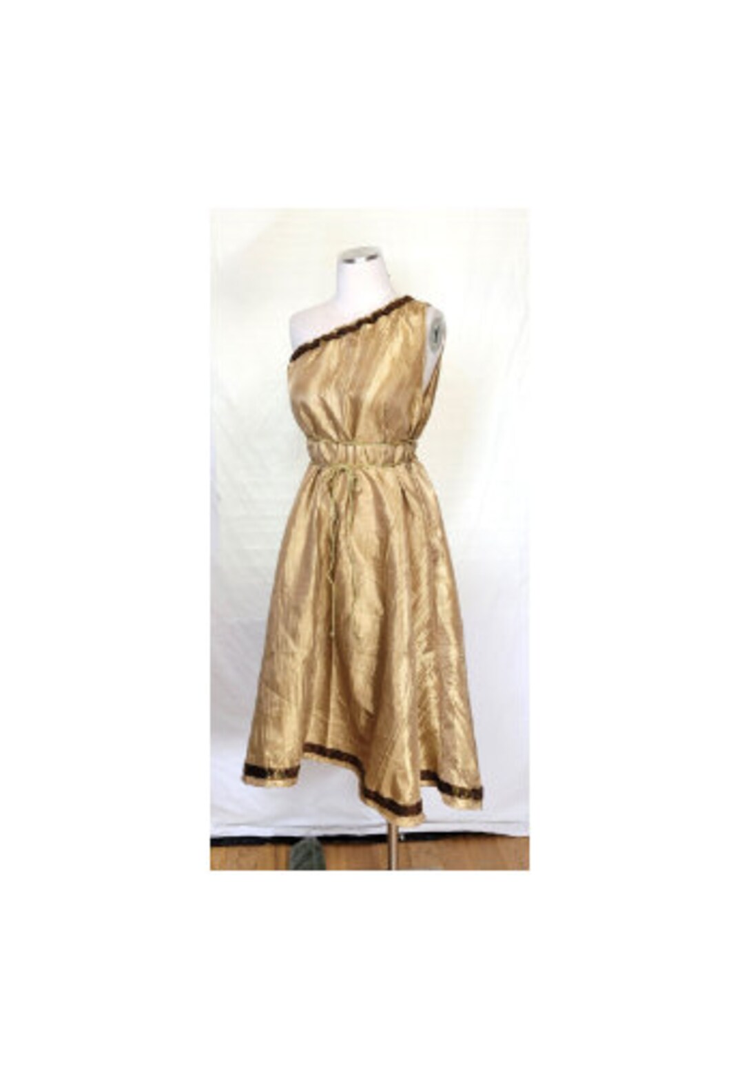 Women's S-M Greek Goddess Toga Dress in Gold - Etsy
