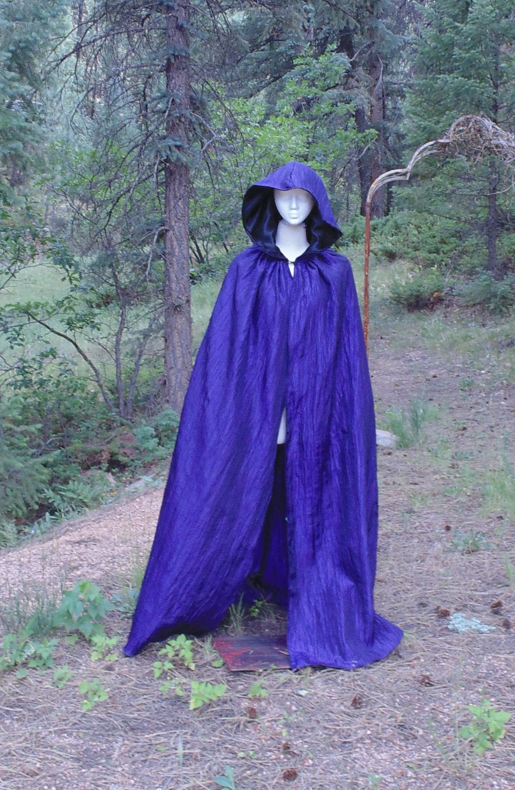 Purple Hooded Cape Goth Halloween Vampire Costume Cape | Etsy