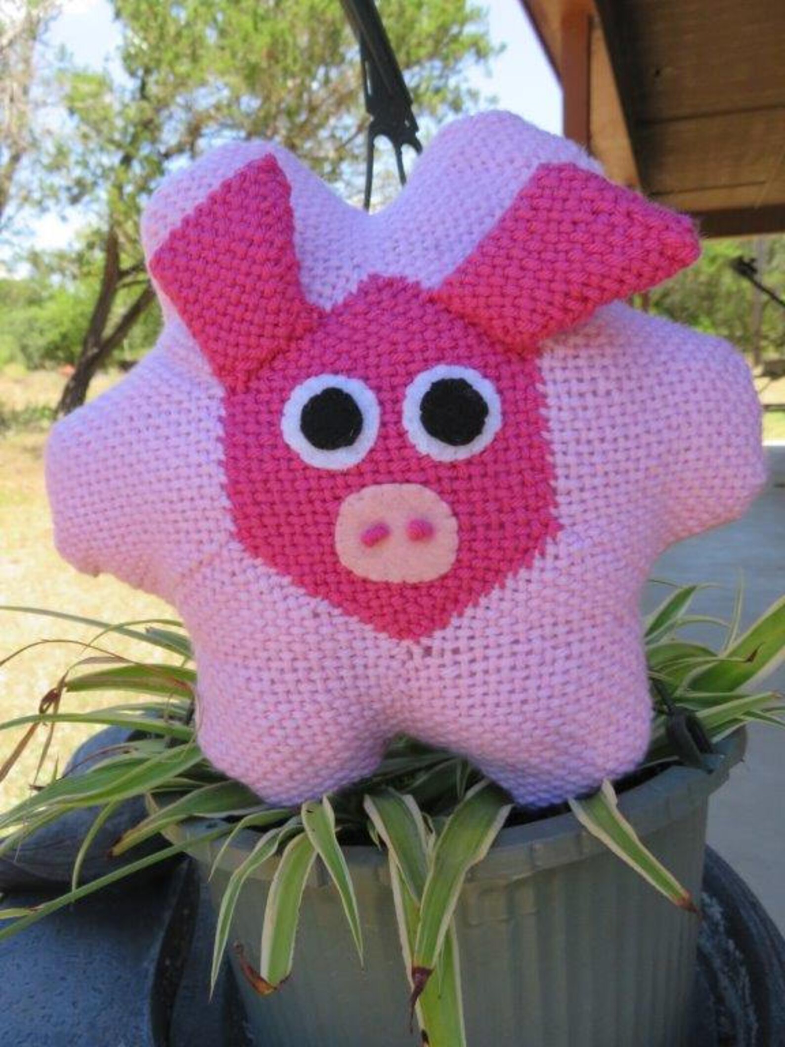 Stuffed Toys "a Sheep and a Pig" Hexagon Pin Loom Weaving Pattern - Etsy
