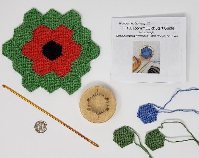 Pennyturtle™ - 1" Fine-sett Hexagon Pin Loom Kit - Etsy