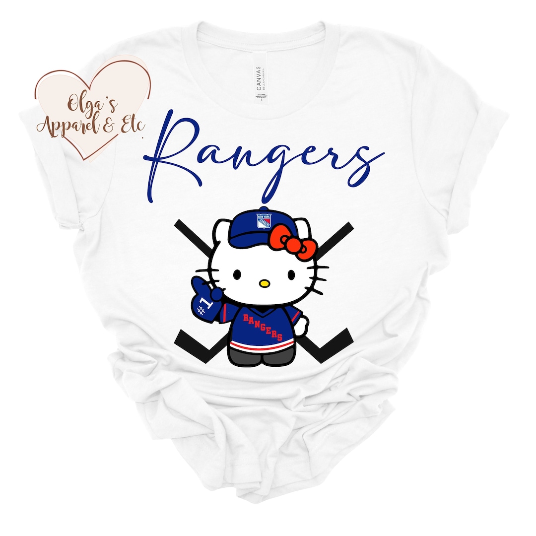 New York Rangers Hockey Hello Kitty Number 1 Tshirt/new York - Etsy
