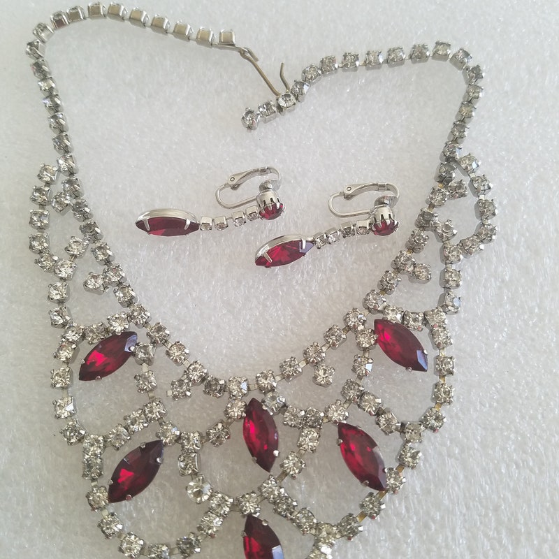 Red Jewelry Set - Etsy