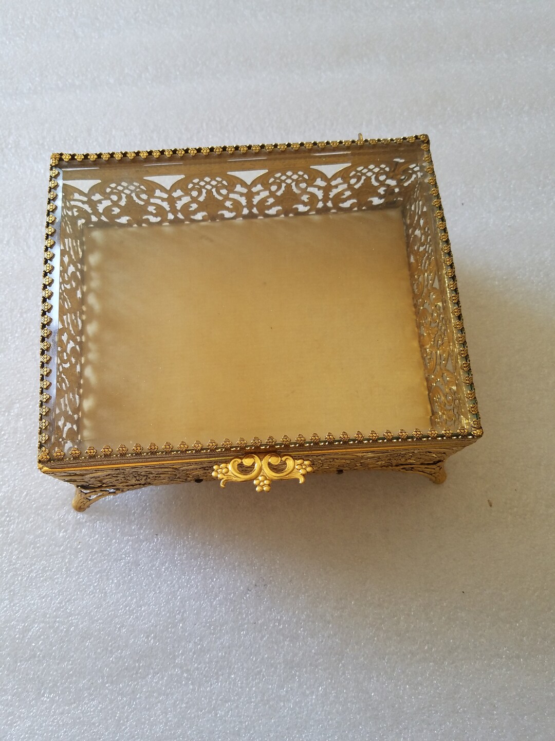 Hollywood Regency Ormolu Filigree Metal in Rectangular Frame - Etsy