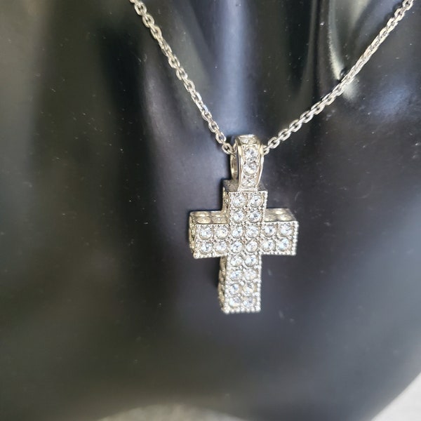Swarovski Thick Cross Necklace - Etsy