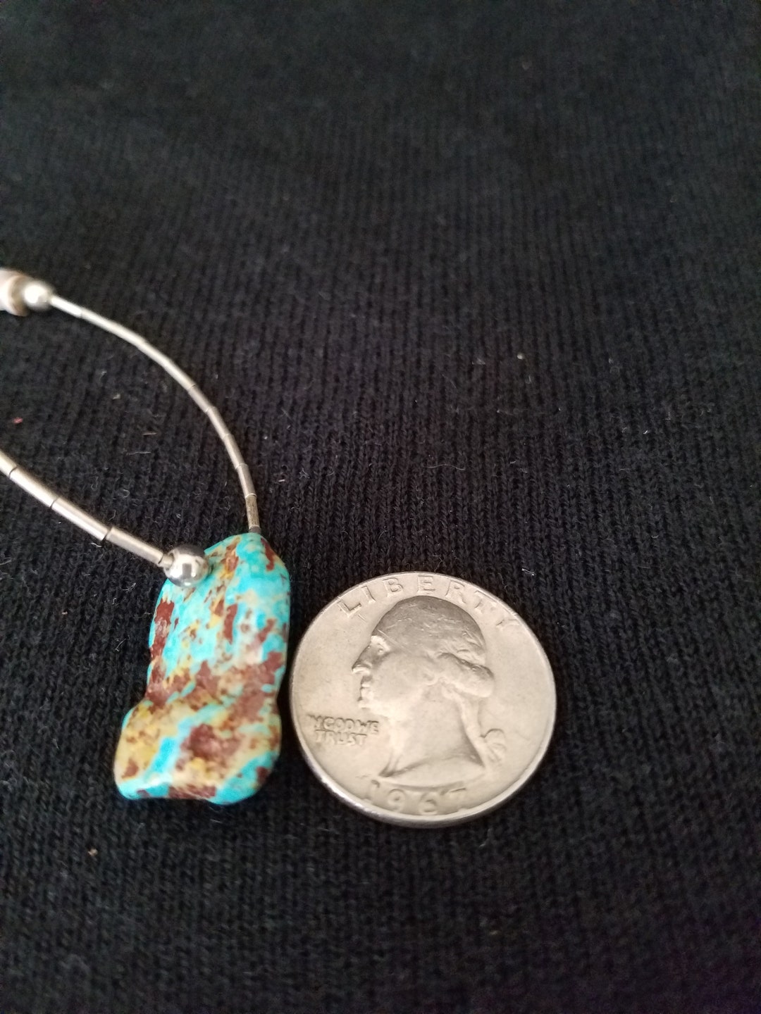 1980s Authentic Liquid Silver & Chunky Turquoise Nugget: Native ...