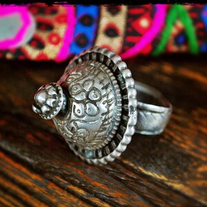 Old Rajasthani Silver Ring - Size 6.5 - Ethnic Tribal Indian Silver ...
