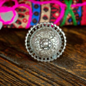 Old Rajasthani Silver Ring - Size 6.5 - Ethnic Tribal Indian Silver ...