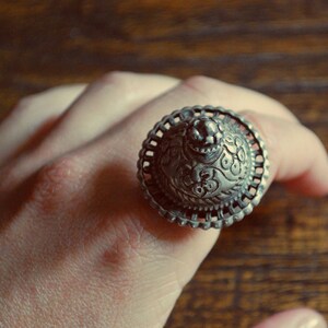 Old Rajasthani Silver Ring - Size 6.5 - Ethnic Tribal Indian Silver ...