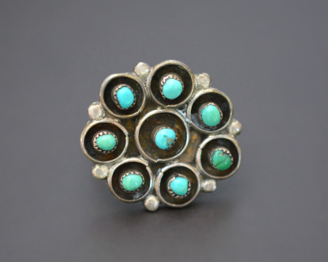 Native American Zuni Turquoise Ring - Size 6.5 - Zuni Ring - Zuni ...