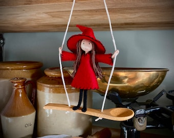 Kitchen Witch Magic Hanging Doll Cottage Good Luck Housewarming Gift ...