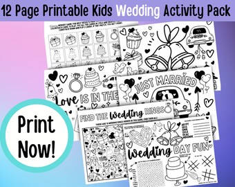 Wedding Activity Pack for Kids Kids Wedding Activity Book - Etsy