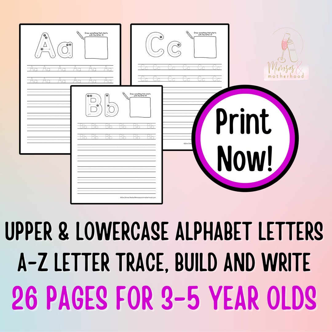 ABC Traceable Handwriting Printable for Kids, Alphabets Tracing ...