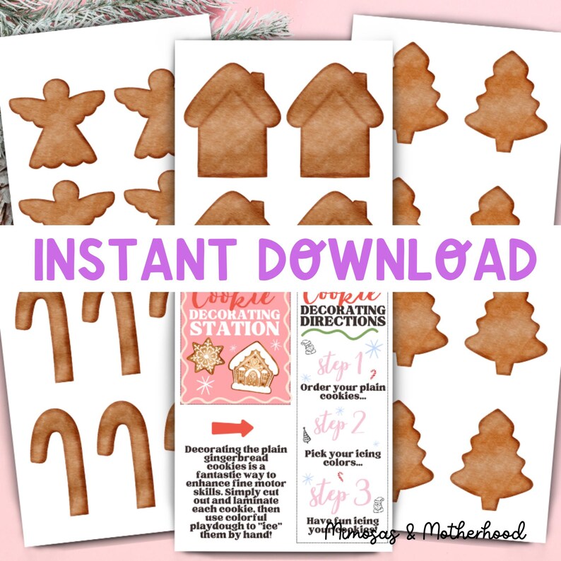 Santa’s Bake Shop Dramatic Play Kit – Printable Christmas Pretend Play ...