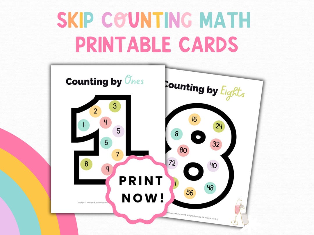 Skip Counting Card Set · Math Cards · Math Education Printable ...