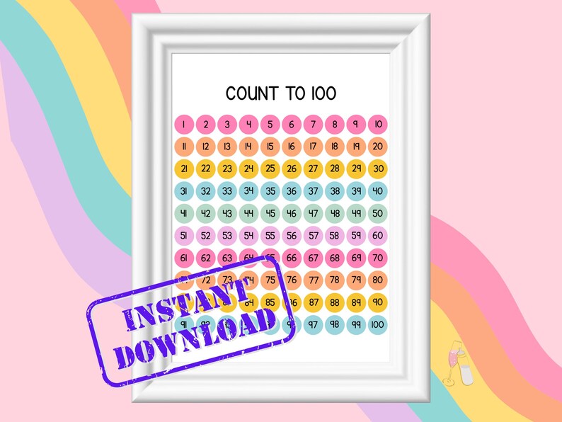Count to 100 Printable · Circle Numbers 1-100 Poster · Educational ...