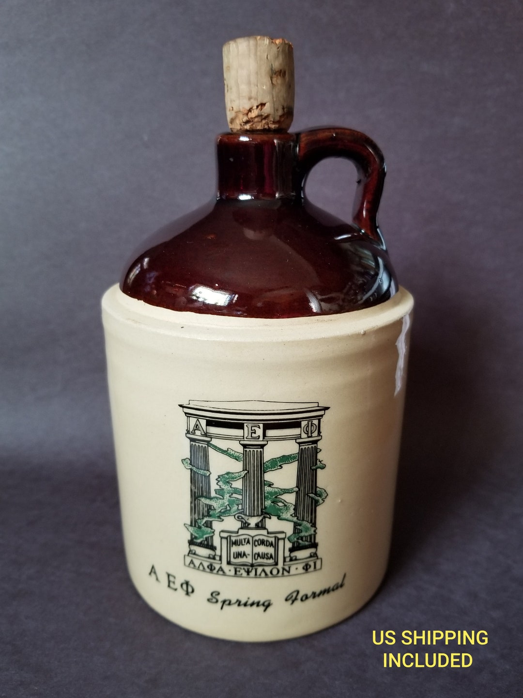 Alpha Epsilon Phi Whiskey Jug 1960s Vintage Sorority Spring Formal ...