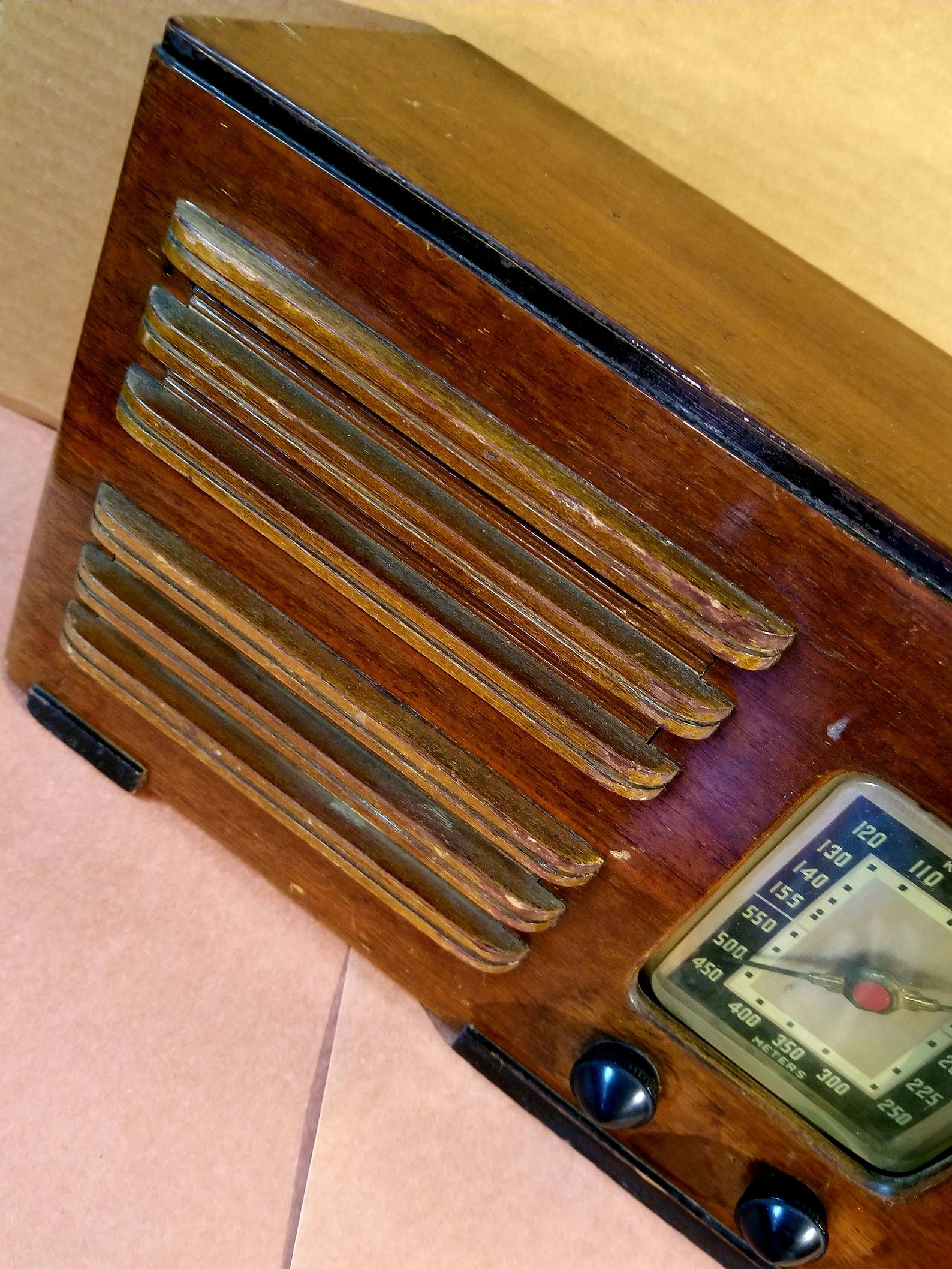 Emerson Tabletop AM Radio Working DQ-334 1940 Wood Ingraham Cabinet ...