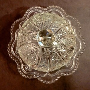 Butter Dome Butter Dish Pressed Glass Cheese Keeper Vintage Pressed ...