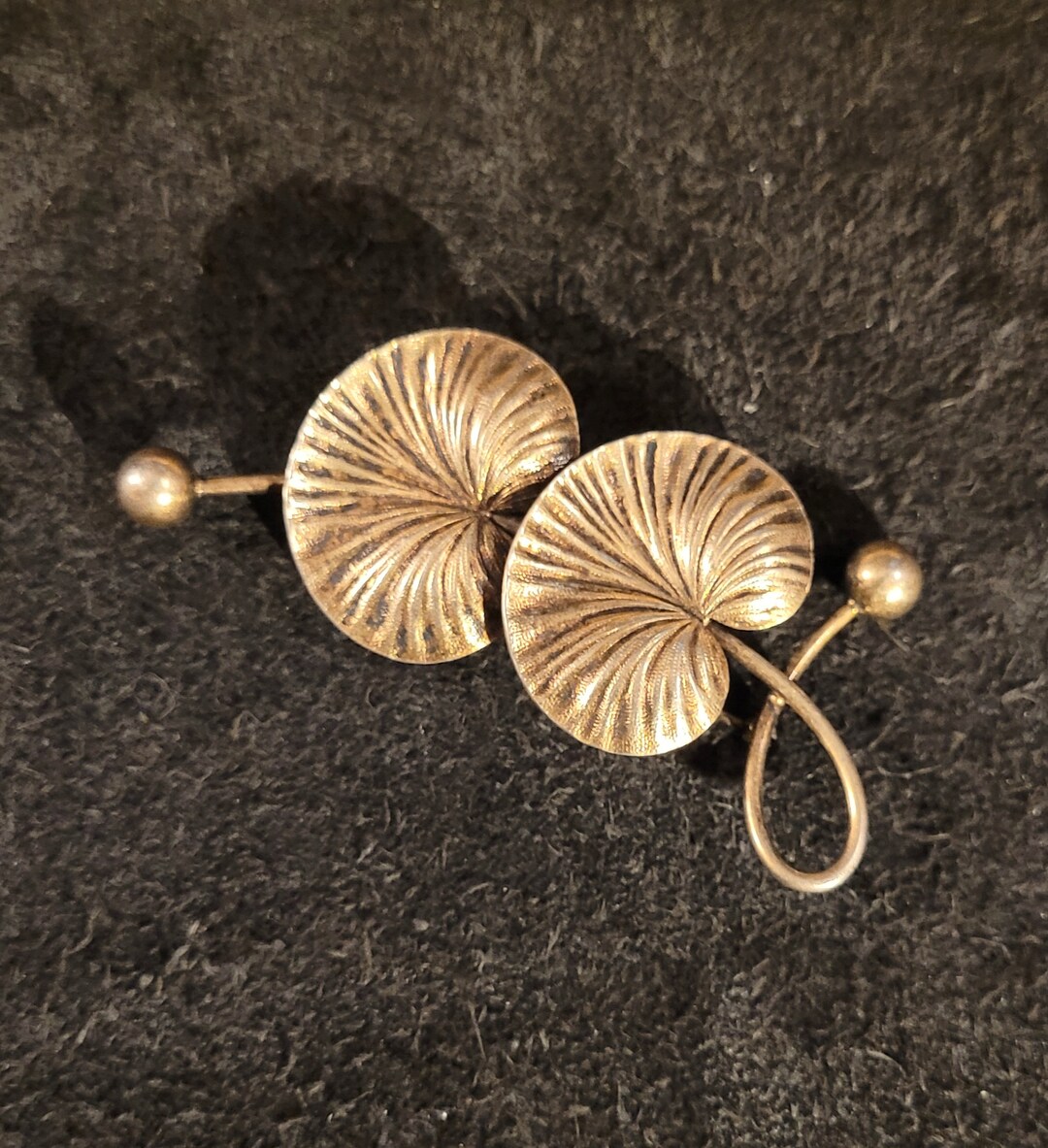 Brooch Waterlily Forstner Sterling Silver Gold Vermeil Midcentury ...