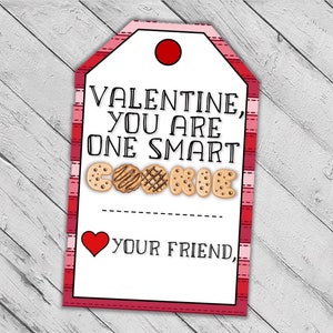 One Smart Cookie Valentine's Day Tags, Cookie Valentines, Creative ...