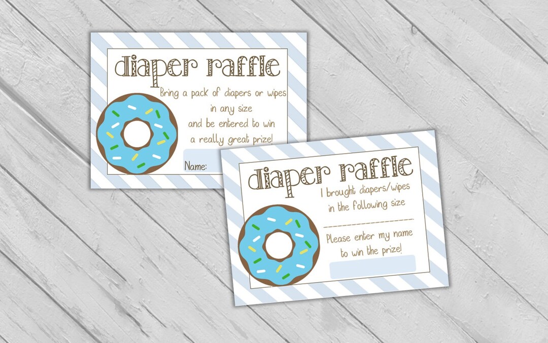Donuts and Diapers Diaper Raffle Insert Diapers and Donuts - Etsy