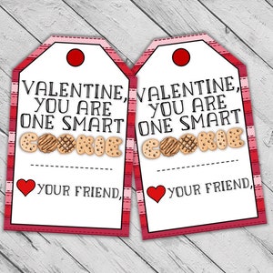 One Smart Cookie Valentine's Day Tags, Cookie Valentines, Creative ...