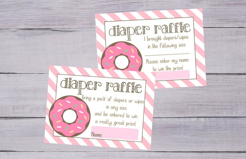 Donuts and Diapers Diaper Raffle Insert Diapers and Donuts - Etsy