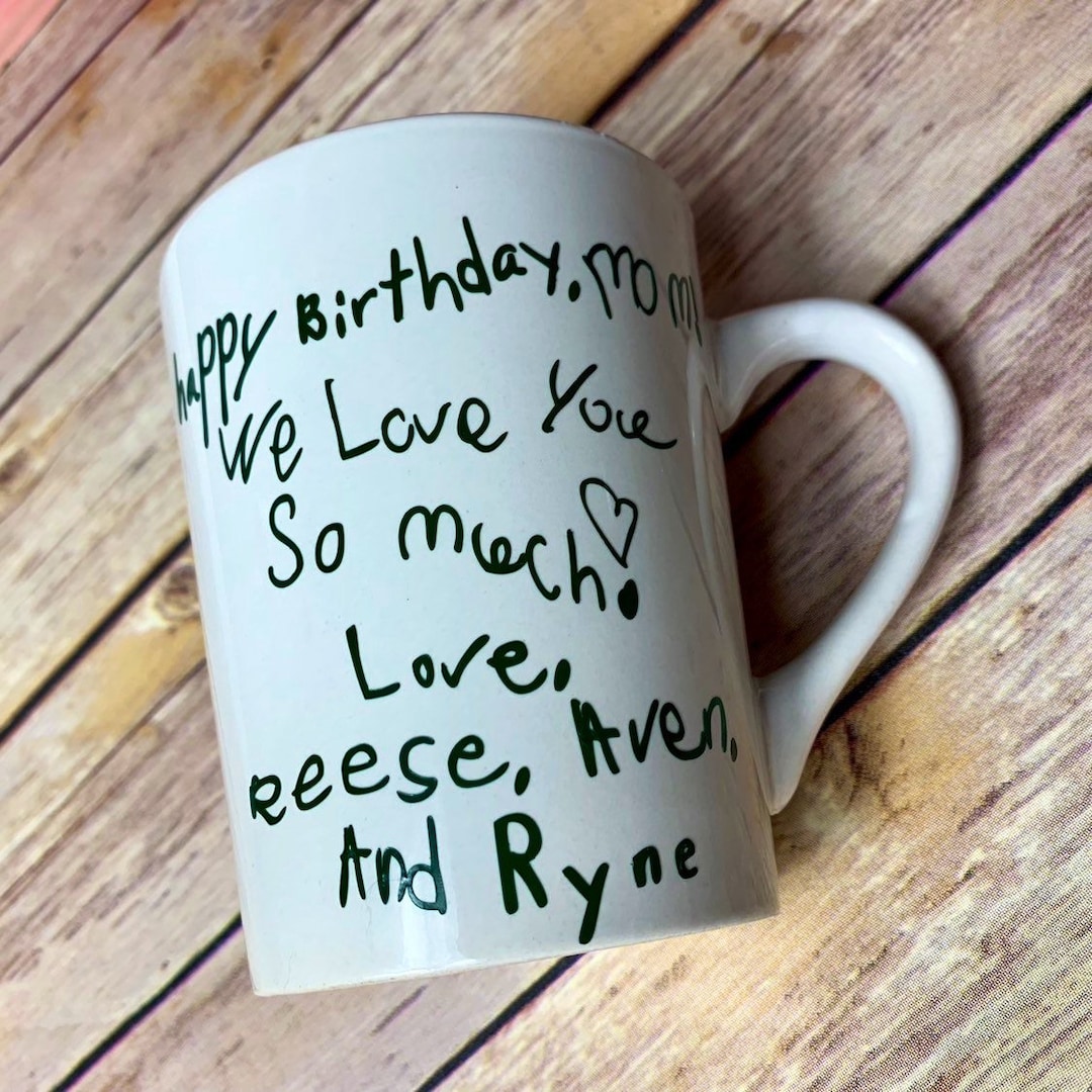 Handwritten Coffee Mug, Handwriting Gifts, Grandparent Gift, Favorite ...