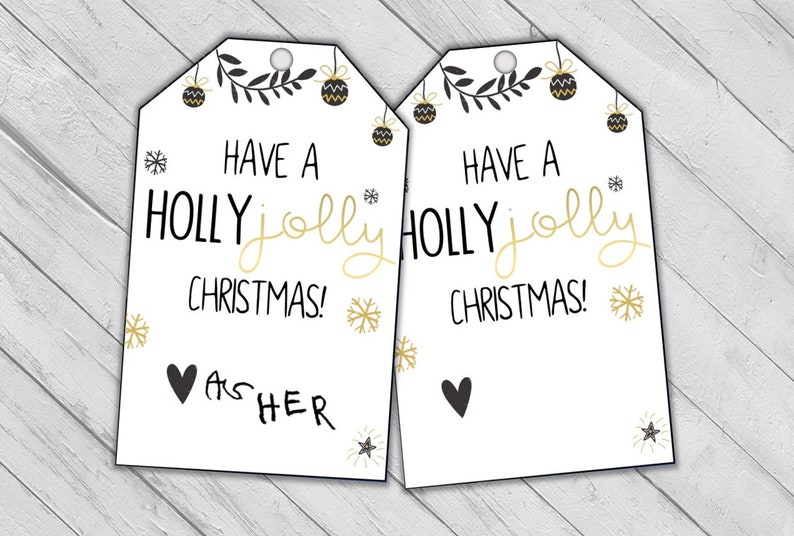 Holly Jolly Christmas Tags Christmas Thank You Tags - Etsy