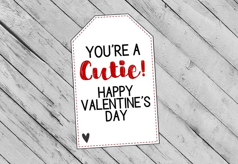 You're a Cutie Valentine's Day Tags Cutie Valentines - Etsy